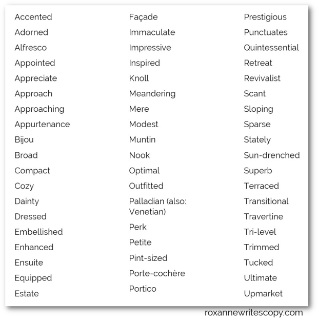 58 MORE Words That Will Help You Write Better Real Estate Listing ...